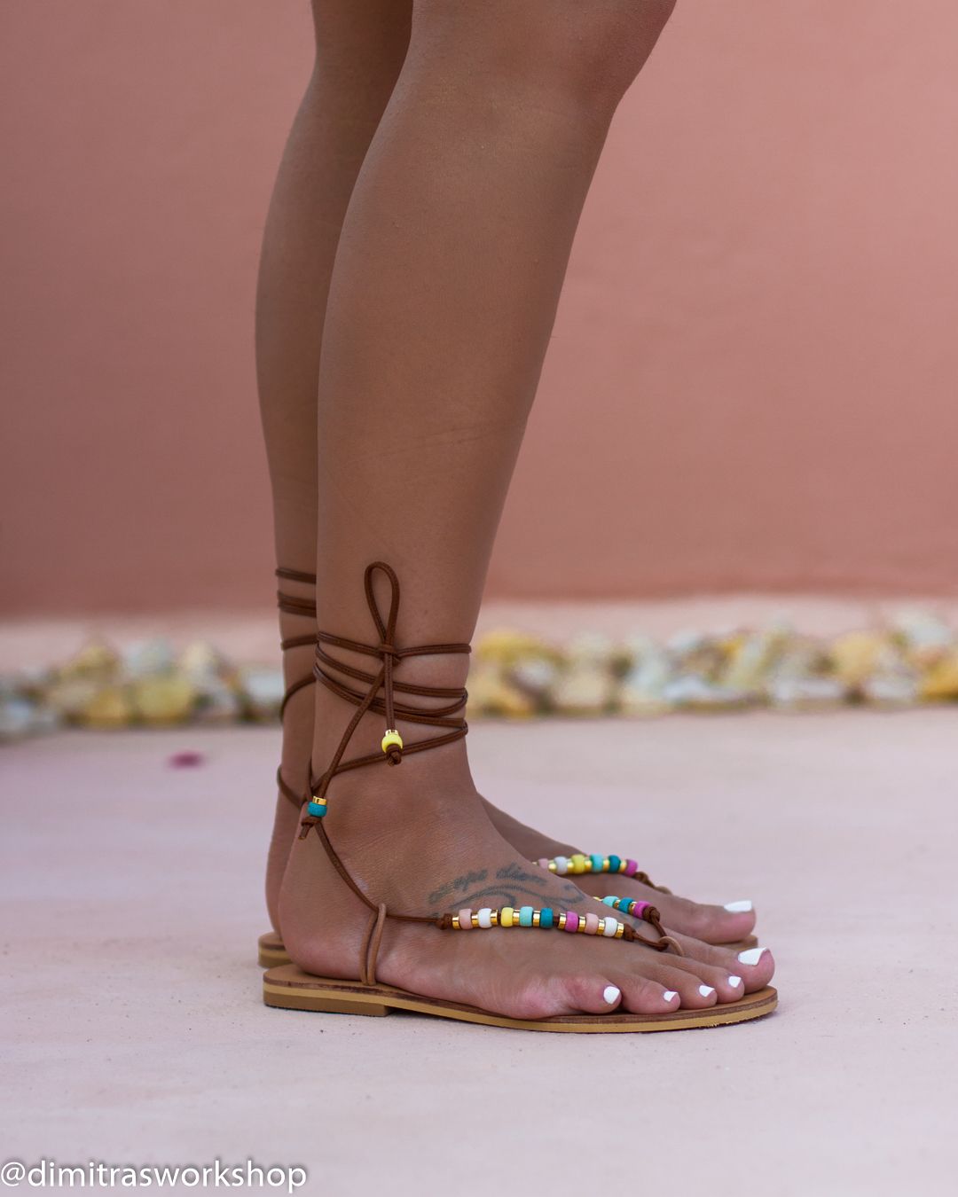 Hippie boho thong sandals for women | dimitrasworkshop.com